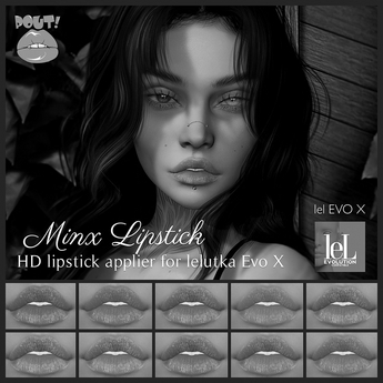 Second Life Marketplace - [POUT!] Minx HD lipsticks DEMO - *Wear to ...